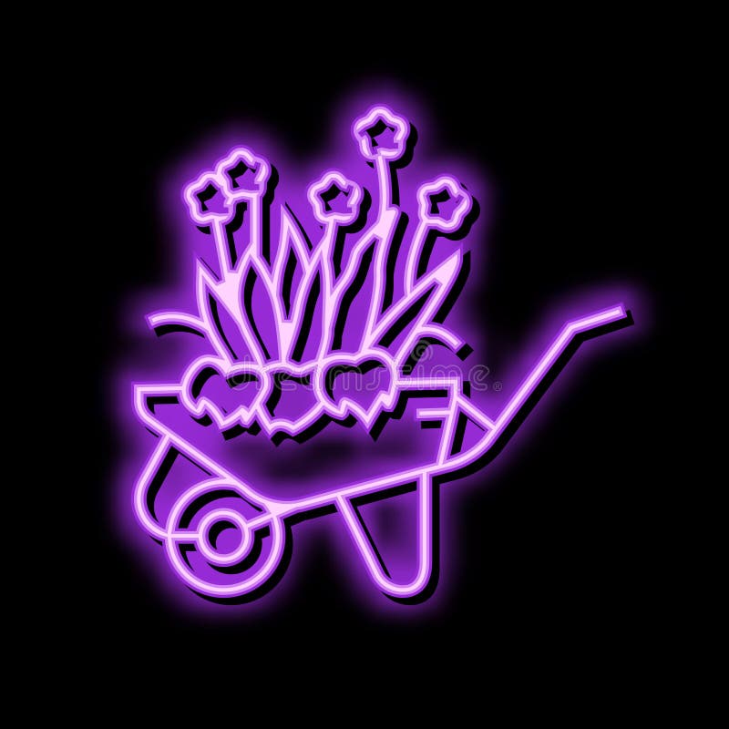 Garden Spring Neon Glow Icon Illustration Stock Vector - Illustration ...