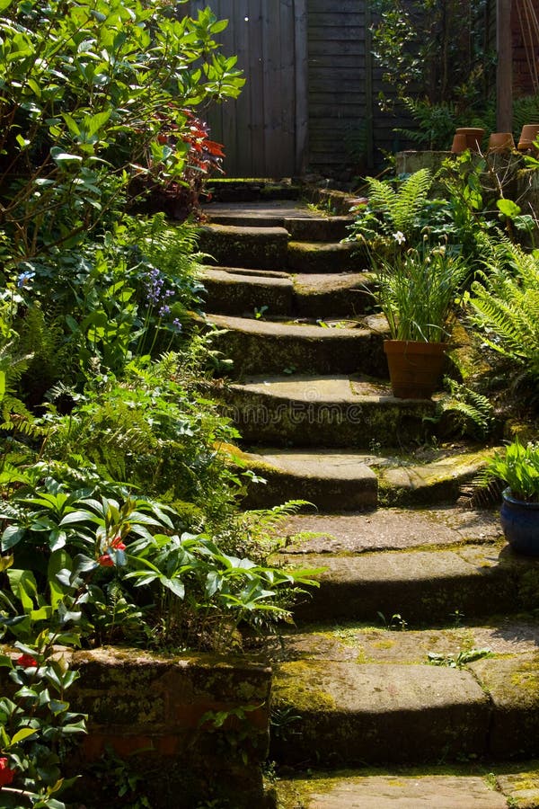 Garden Steps stock image. Image of blossom, bloom, garden - 28017689