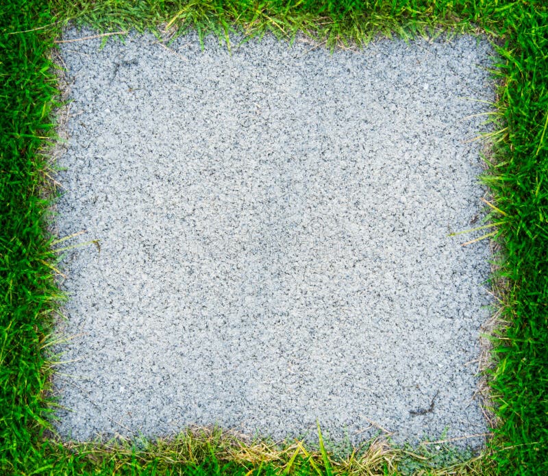 Garden Stone Path with Grass Growing Up between the Stones Stock Image ...