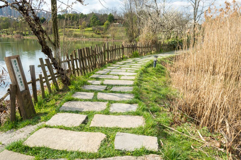 Garden Stone Path 2 stock photo. Image of pathway, grass - 67902982