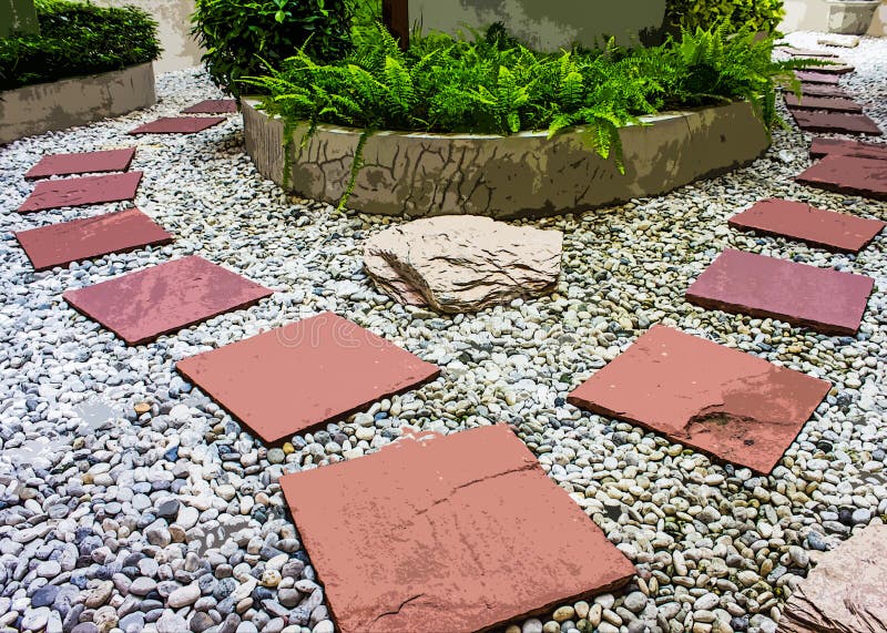 Garden stone poster style stock photo. Image of landscape - 33028992