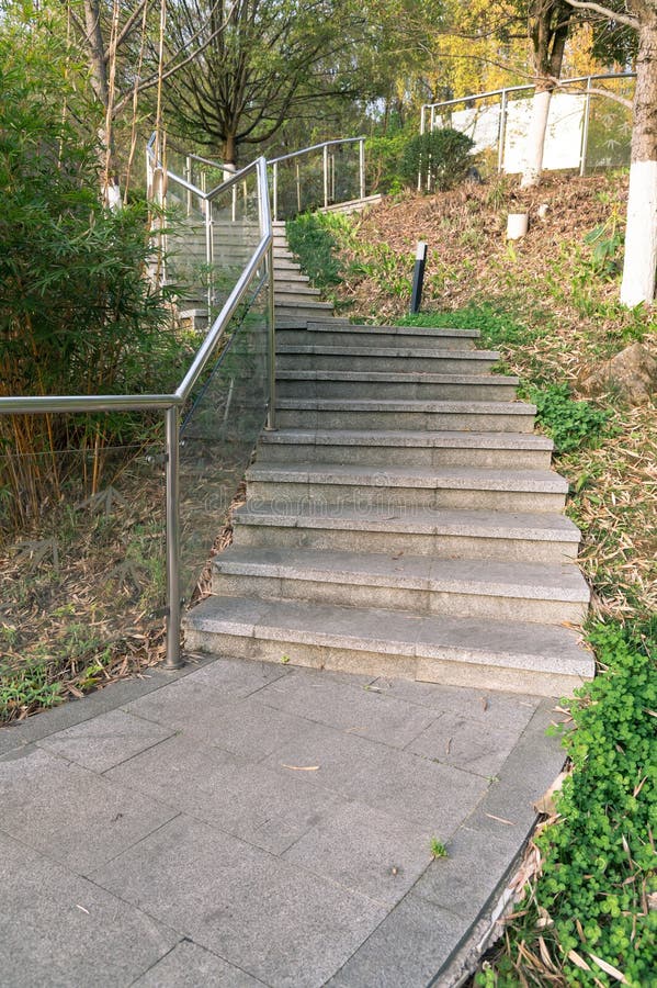 Garden stone step path stock photo. Image of landscape - 312647884