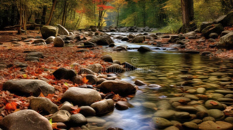 Award Winning Photography of Garden Stream with Small River Stones in ...