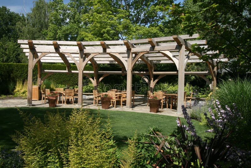Garden Structure stock photo. Image of lawns, table, floral - 2545292