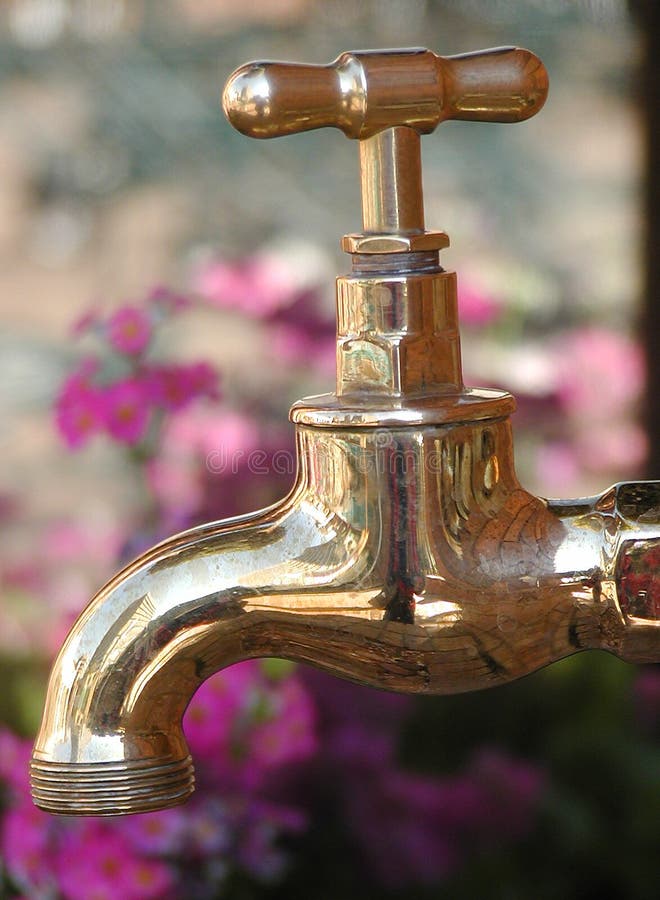 Garden tap and flowers stock photo. Image of outside, garden - 3336