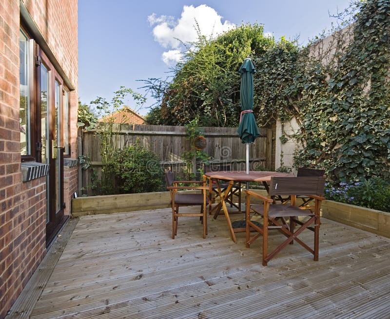 Garden terrace stock image. Image of table, plant, terrace - 12231075