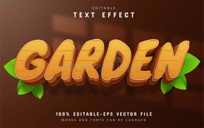 Garden Text Effect Editable Stock Vector - Illustration of isolated ...