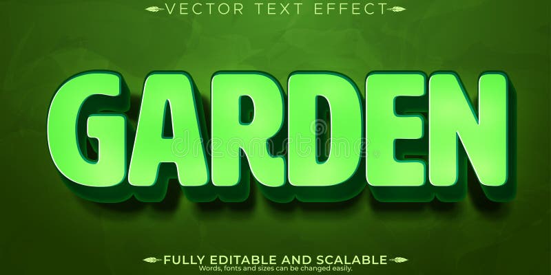 Garden Text Effect, Editable Yard and Green Customizable Font Style ...