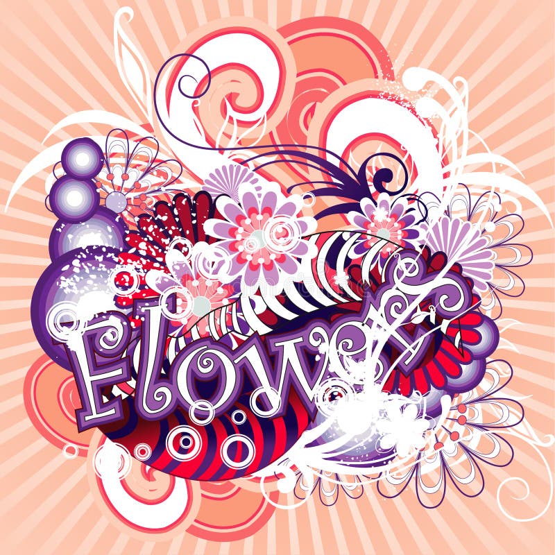 Garden text illustration stock vector. Illustration of beauty - 18011144