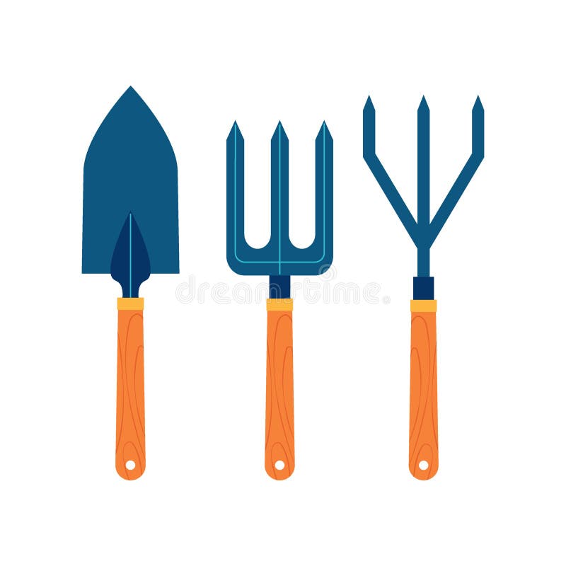 Garden Tool Elements in Modern Decoration Style, Garden Tool-themed ...