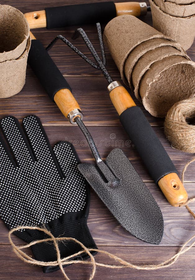 Garden Tool and Nylon Gloves Stock Image - Image of agriculture, gloves ...