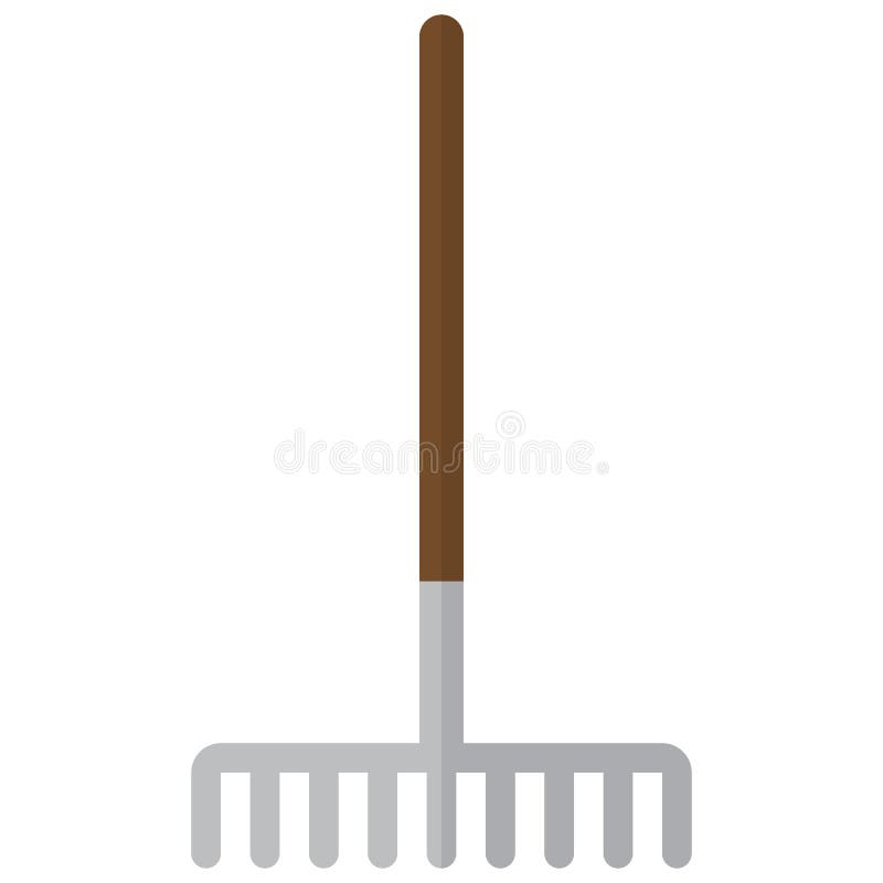 Garden Tool Rake Icon, Vector Illustration Stock Vector - Illustration ...