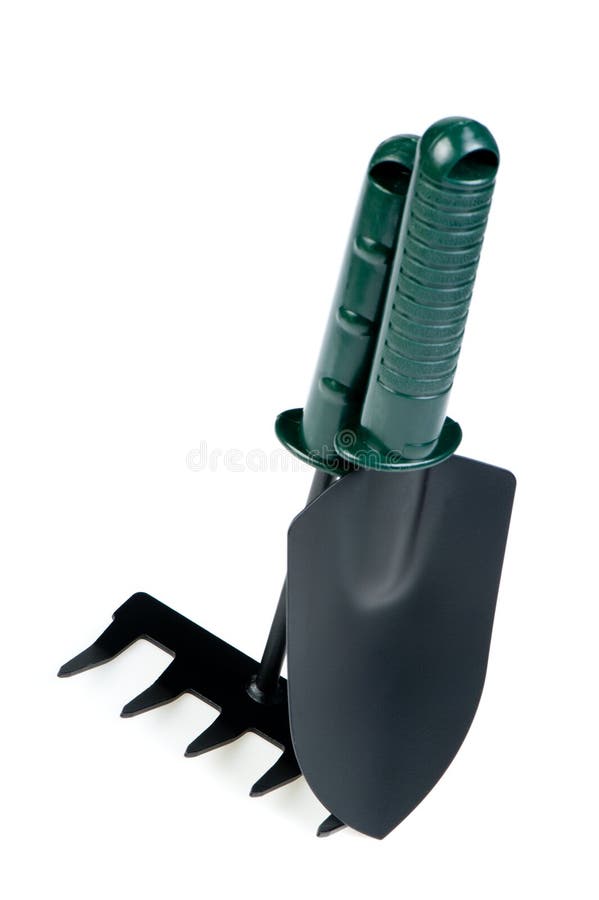The Garden Tool a Shovel, a Rake. Stock Image - Image of assortment ...