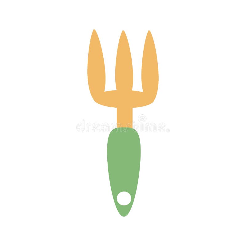 Garden Tool Small Rake Flat Vector Illustration Stock Vector ...