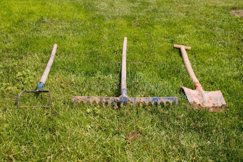 Garden tools stock image. Image of spade, tidy, gardening - 4683567