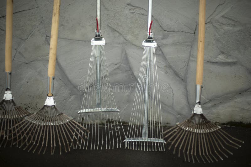 Garden Tools. Leaf Harvesting Tool Stock Image - Image of design, sweep ...