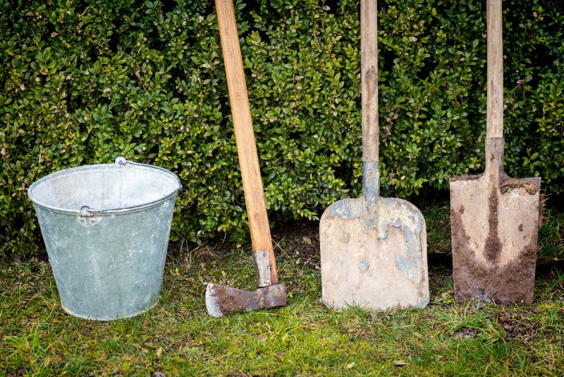 Garden tools stock image. Image of showel, turf, gardening - 70036697