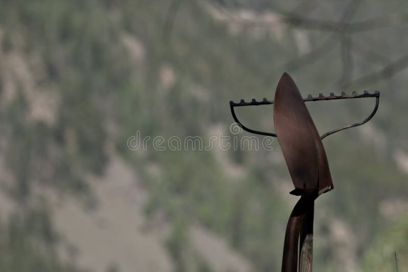 Rusty Garden Tools Standing Up To Time Stock Photo - Image of standing ...