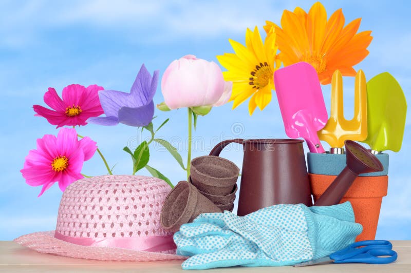 Garden tools stock photo. Image of green, equipment, garden - 53098366