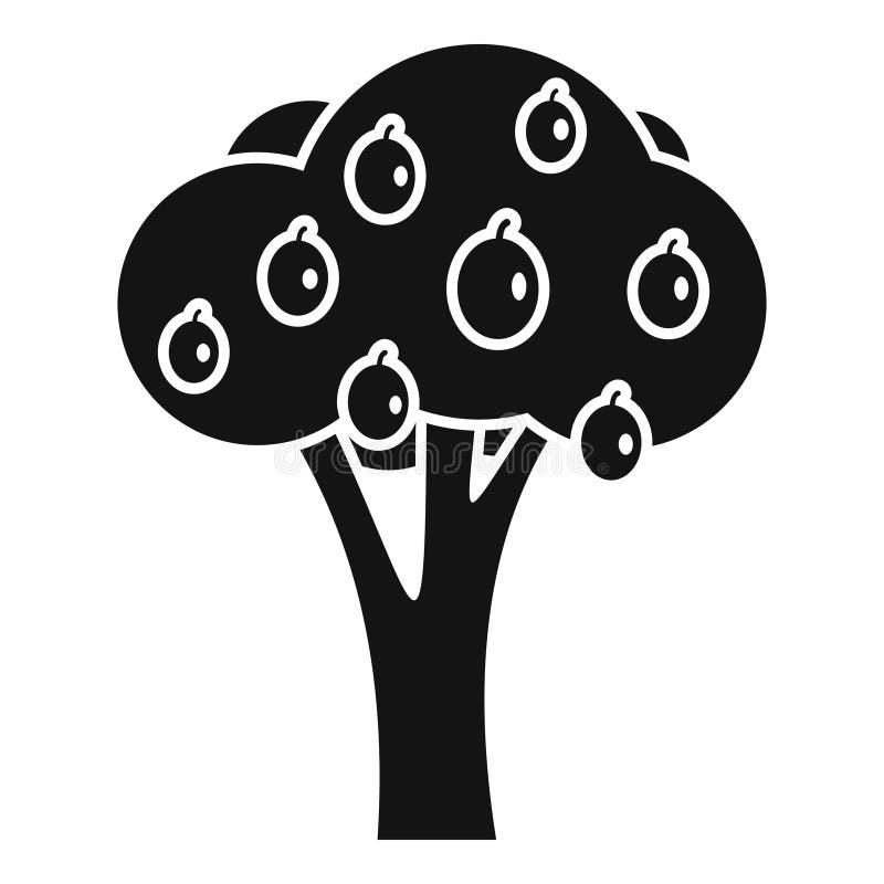 Garden Tree Icon Simple Vector Harvest Farm Stock Vector