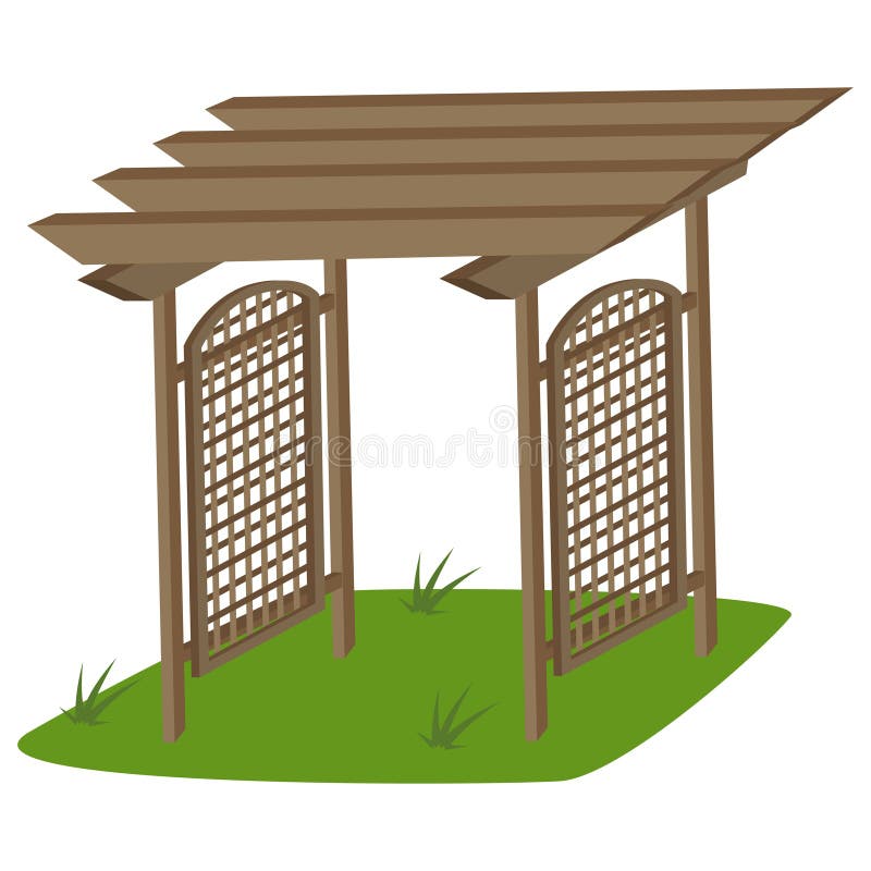 Garden trellis vector stock vector. Illustration of natural - 217092906