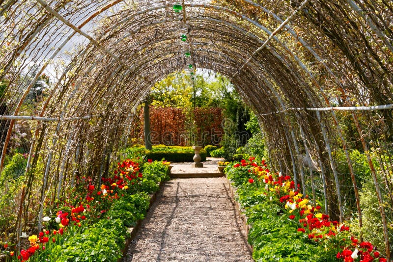 Garden tunnels stock image. Image of landscape, green - 14179227
