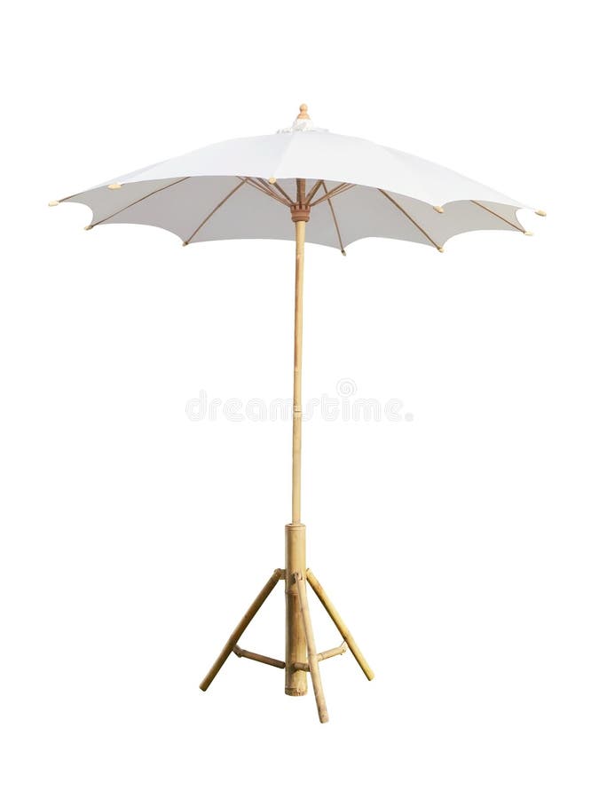Garden Umbrella or Beach Umbrella Isolated on White Stock Image - Image ...