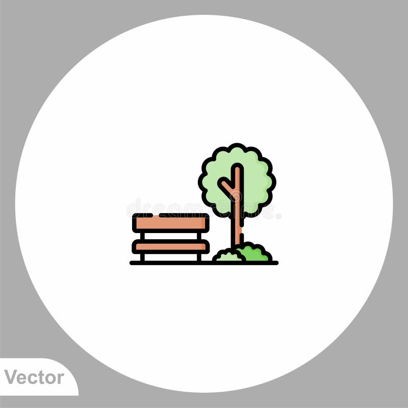 Garden Vector Icon Sign Symbol Stock Vector - Illustration of gardening ...