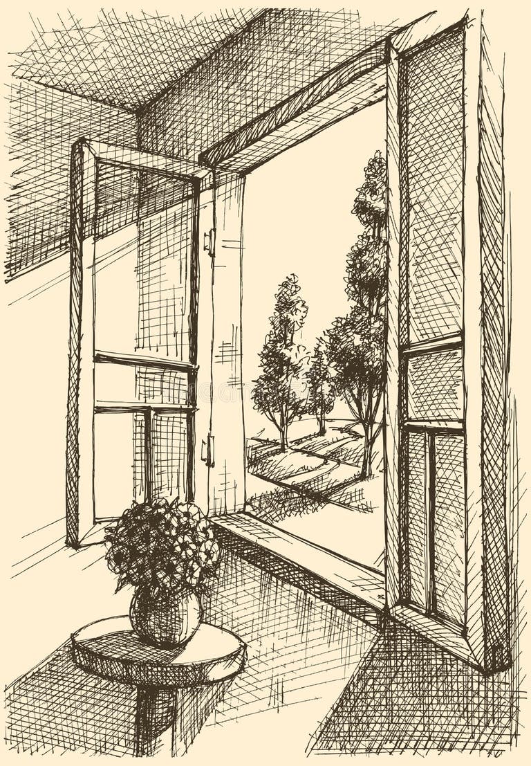 Garden Window View Stock Illustrations – 30,781 Garden Window View ...