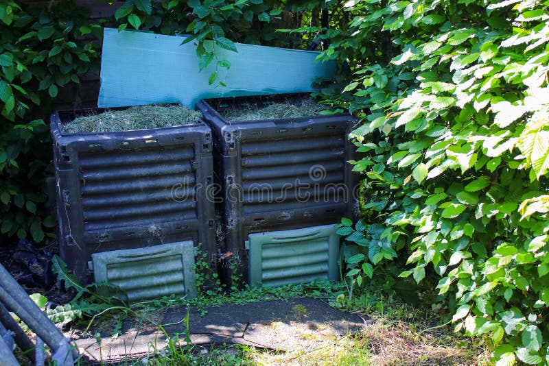 Garden Waste Collection Collapsable Bag in Garden Stock Photo - Image ...