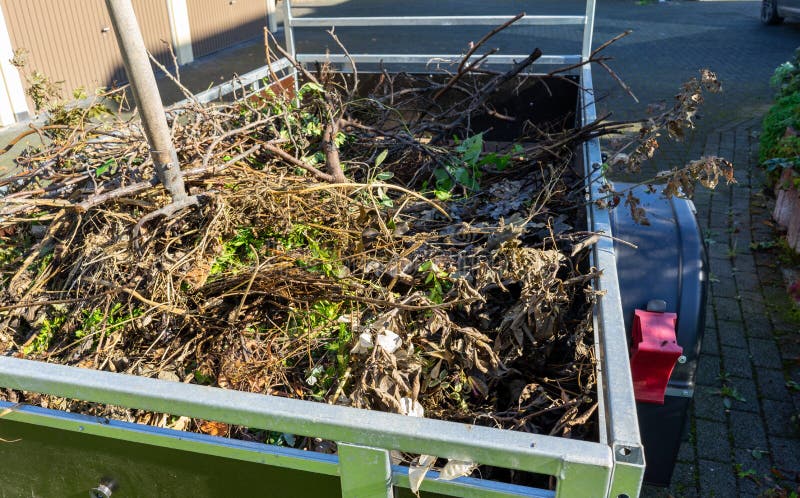 Trailer Full of Garden Waste Stock Photo - Image of full, garbage ...