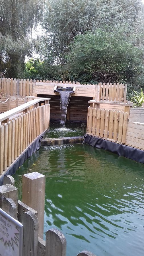 Garden water feature stock image. Image of water, feature - 128647959