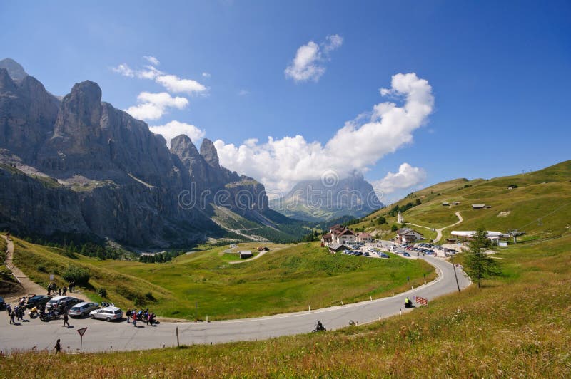 Gardena Pass - Dolomites, Italy Stock Image - Image of tirol, south ...