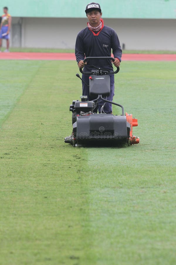 Gardener editorial image. Image of cutting, grass, java - 69274780