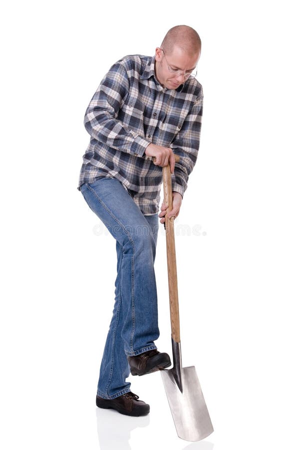 Gardener with spate stock image. Image of shovel, tradesman - 8162571
