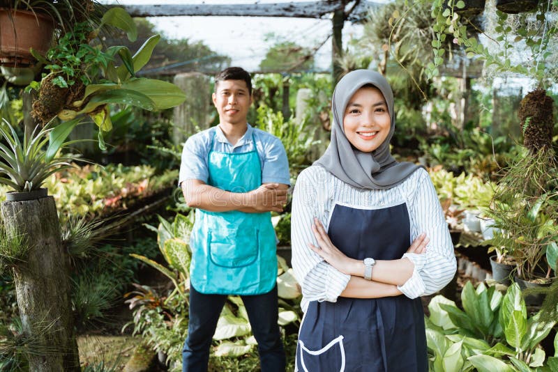 Gardener Team Working in the Garden Stock Image - Image of gardener ...