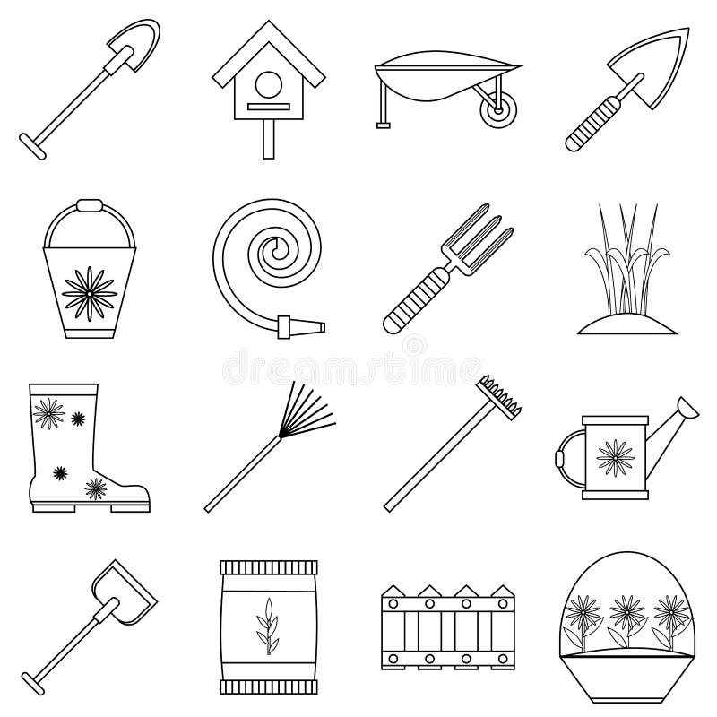 Tools Agriculture Icon Outline Set Stock Illustrations – 1,431 Tools ...