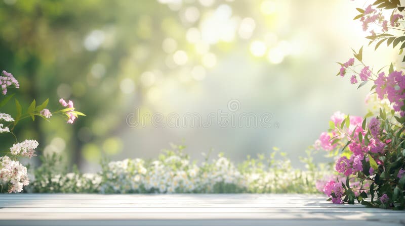 Gardening in the Backyard (copy Space, Summer Blooms, Realistic ...