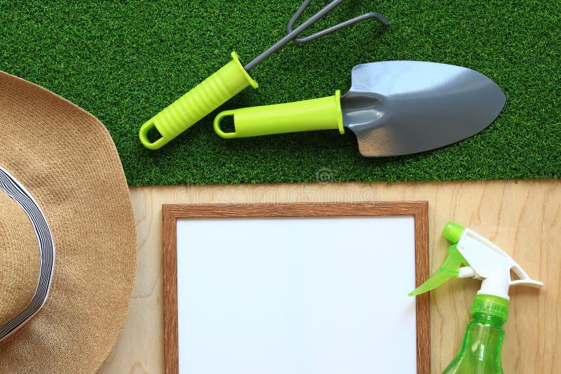 Gardening, Composition of Objects, Flat Lay. Gardening Tool Stock Photo ...