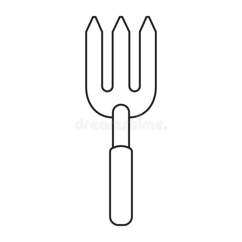 Gardening Fork Hand Tool Vector Stock Vector - Illustration of gardener ...