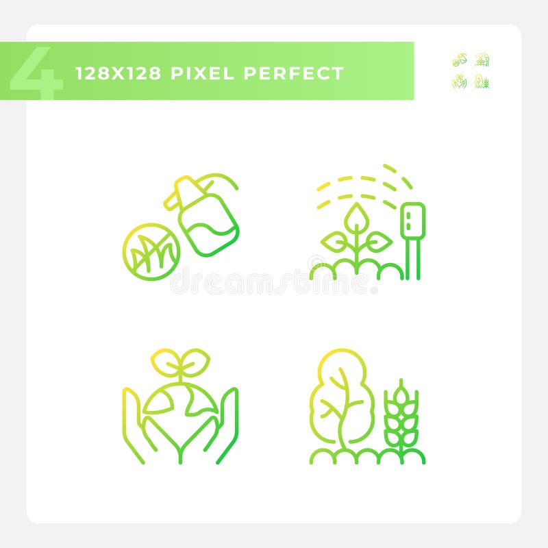 Gardening Gradient Linear Vector Icons Set Stock Illustration ... Gardening Gradient Linear Vector Icons Set Stock Illustration ...