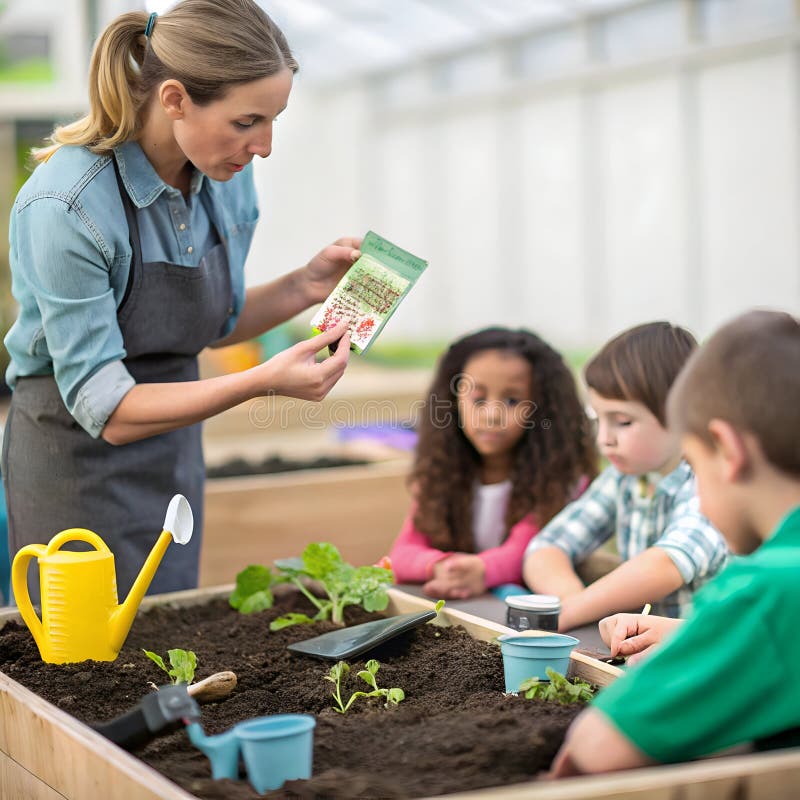 Gardening Lesson Isolated Illustrated Image Stock Illustration ...