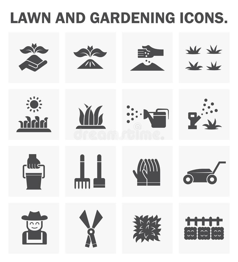 Lawn Gardening Plant Tools Icon Stock Vector - Illustration of field ...
