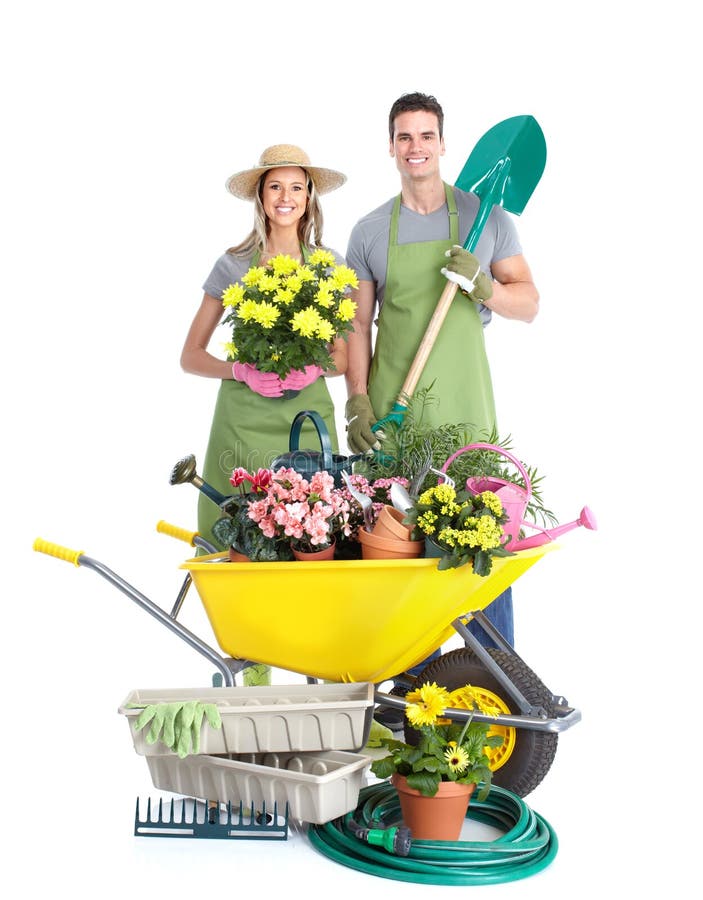 Gardening stock photo. Image of workers, beautiful, couple - 31666112