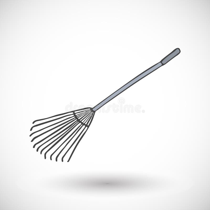 Gardening Rake Illustration Stock Illustration - Illustration of drawn ...