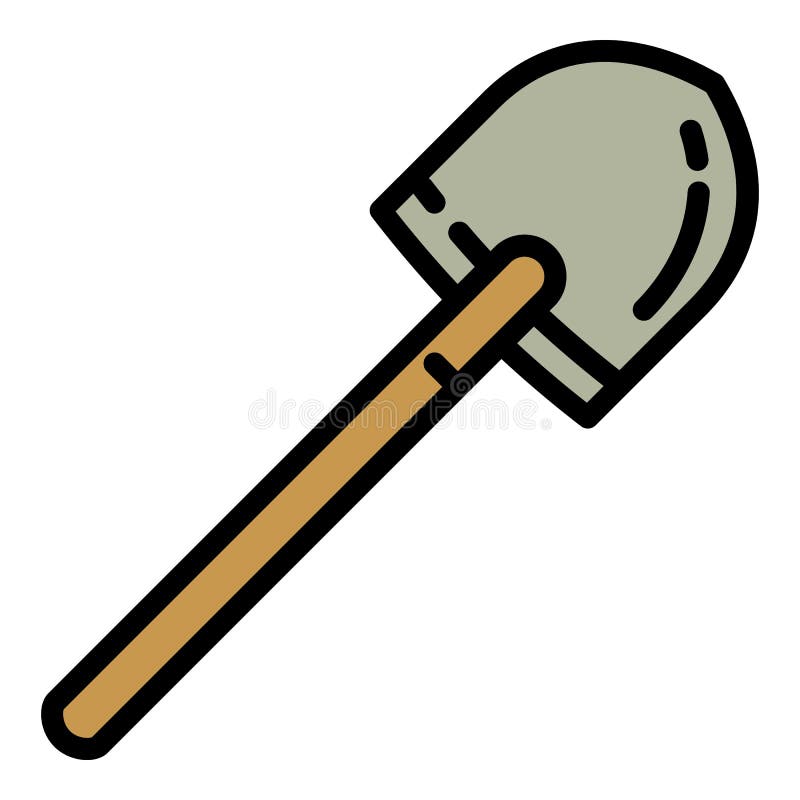Gardening Shovel Spade Flat Tool Icon Logo Vector Illustration. Farming ...