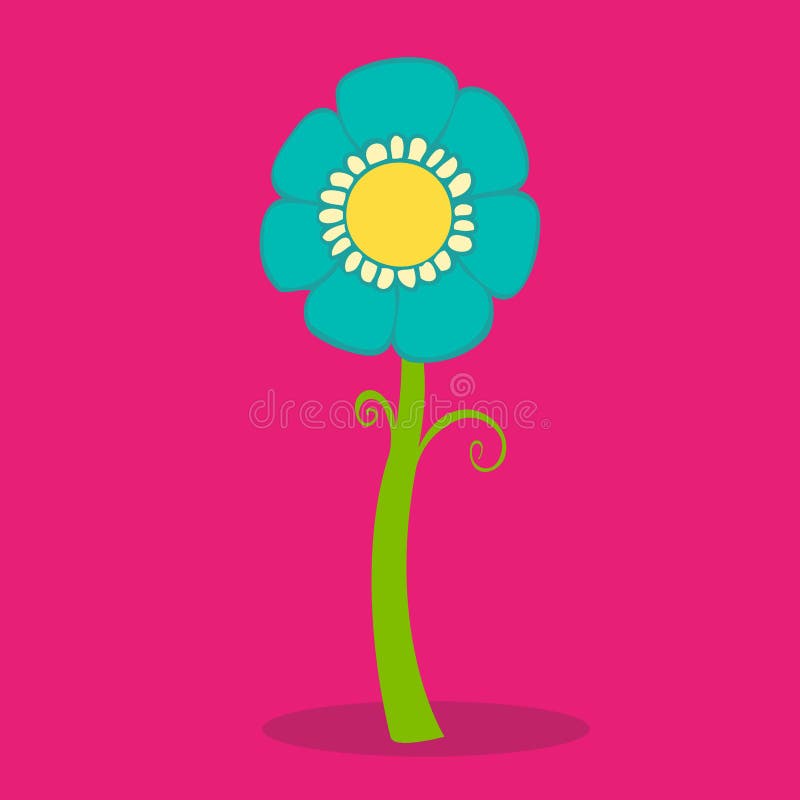 Gardening Stem Flower Blue 14 Stock Vector - Illustration of blue ...