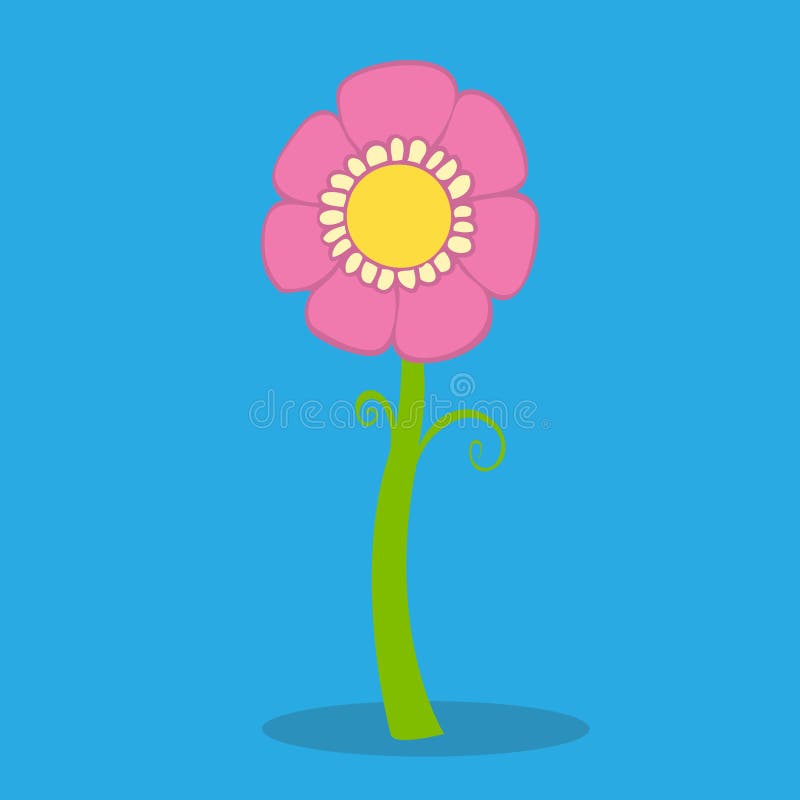 Gardening Stem Flower Pink 13 Stock Vector - Illustration of cartoon ...