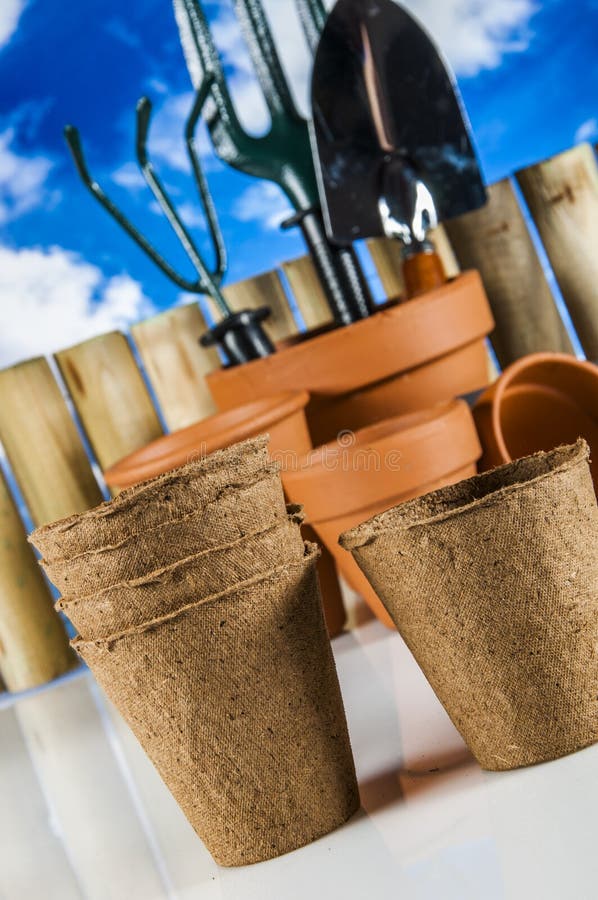 Gardening Stuff with Vivid Rural Composition Stock Image - Image of ...