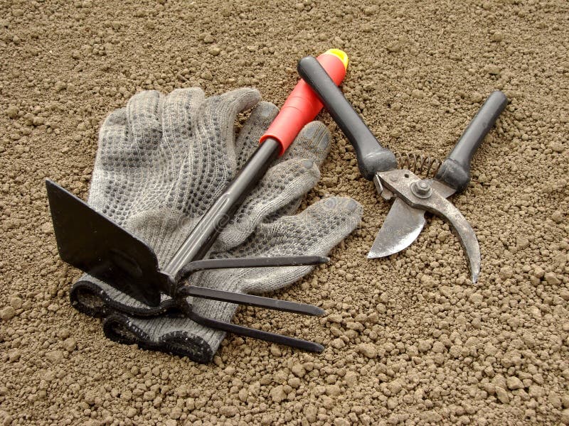 Gardening tools stock photo. Image of soil, snip, garden - 19126792